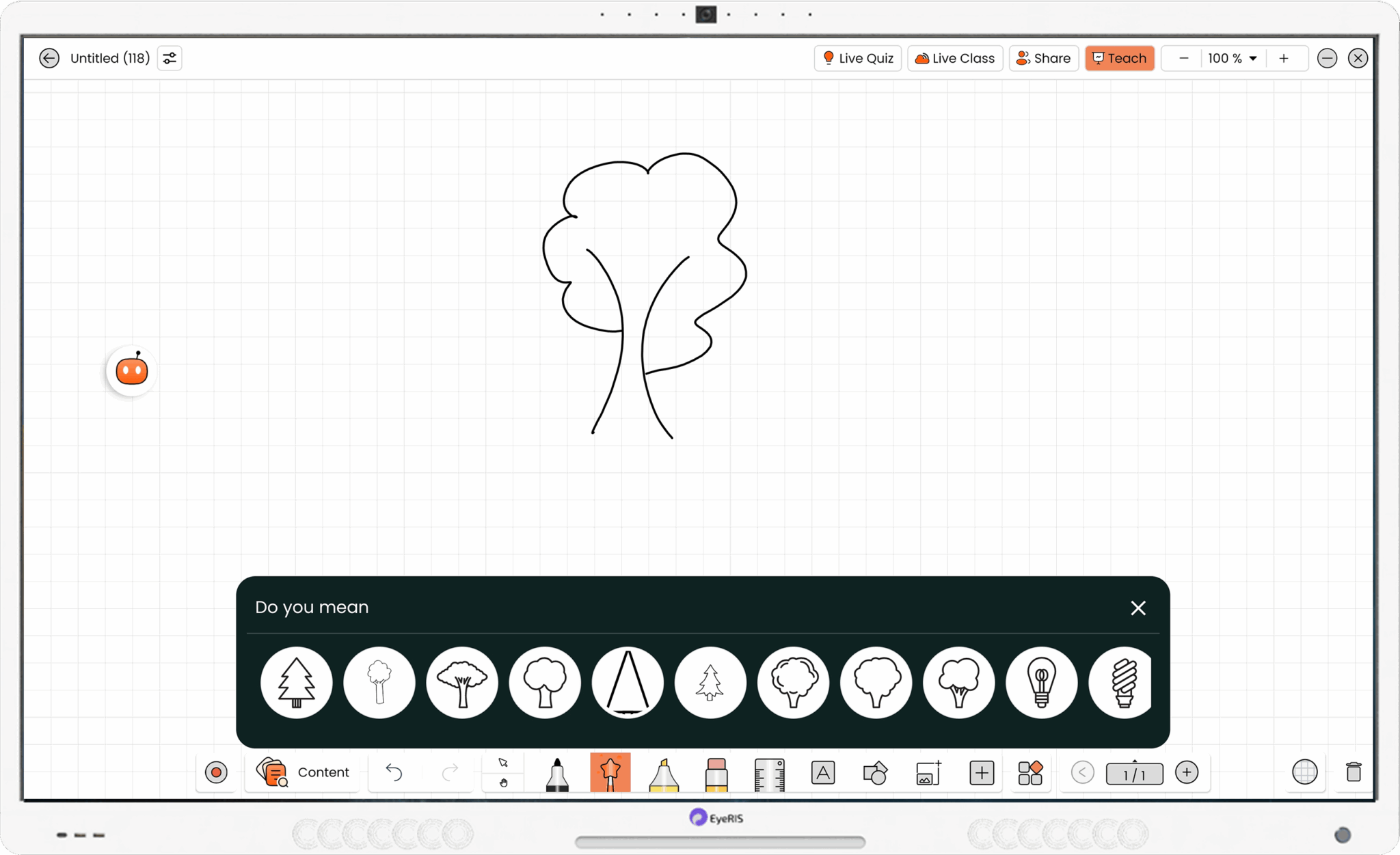 Electronic Whiteboard – EyeRIS Interactive
